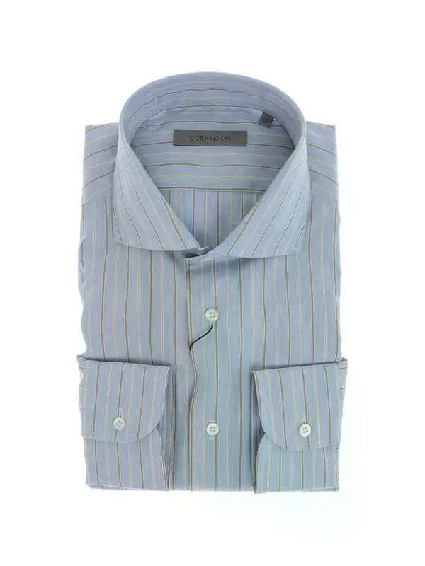 Corneliani Striped French-collar Shirt