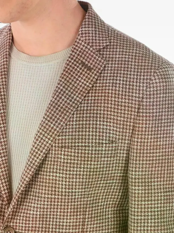 Corneliani Pied-de-poule Single-breasted Blazer - Brown