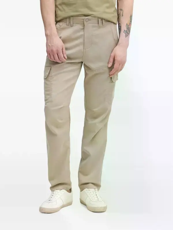 AERONAUTICA MILITARE Logo-embroidered Cargo Pants - Neutrals