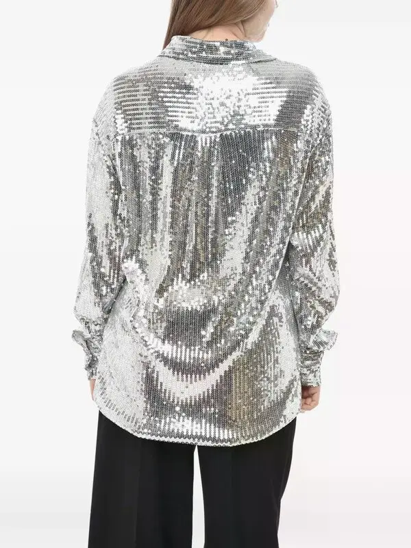 Giuseppe Di Morabito Sequin Embellished Shirt - Silver