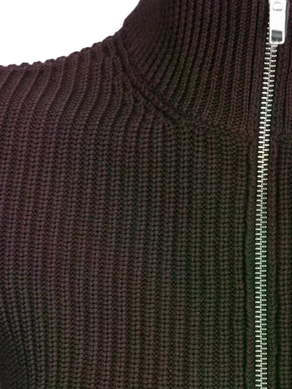 MAISON MARGIELA Ribbed Cotton Zip Cardigan