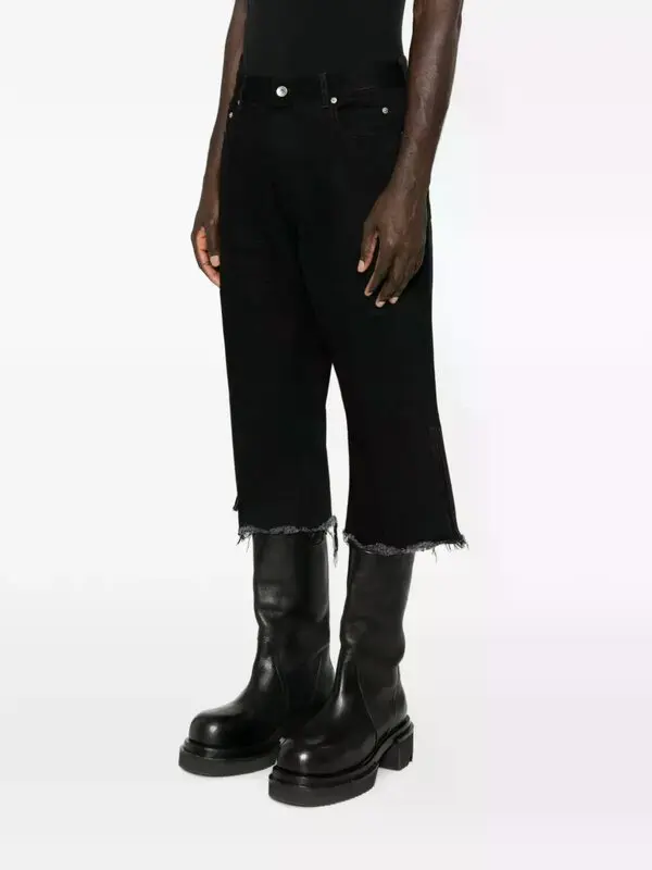 Rick Owens Bolan Cut-off Denim Shorts