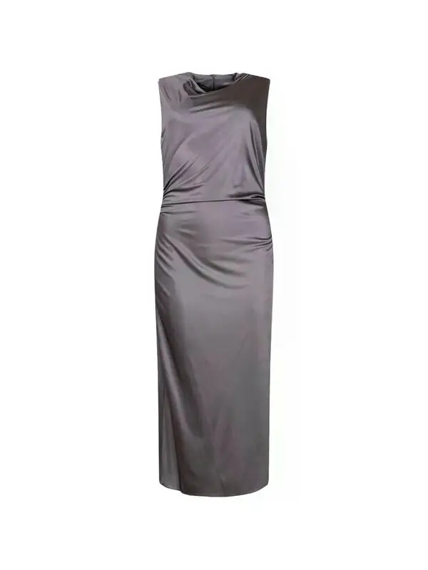 Pinko Sleeveless Gathered Midi Dress