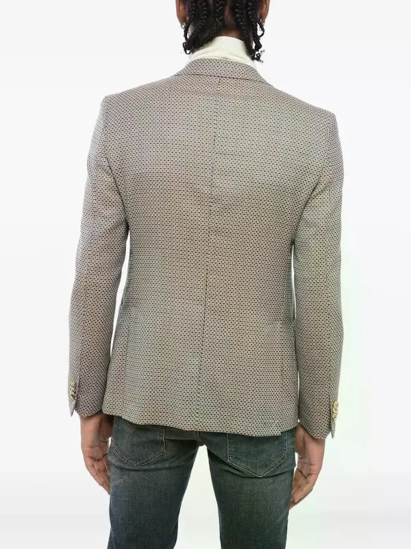 Corneliani Geometric-pattern Single-breasted Blazer