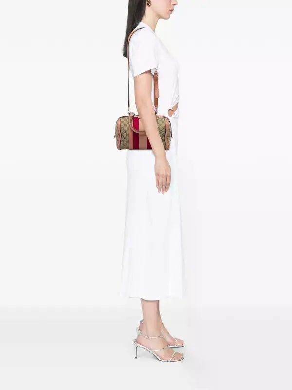 Gucci Gg Canvas Web Joy Boston Bag Satchel - Neutrals