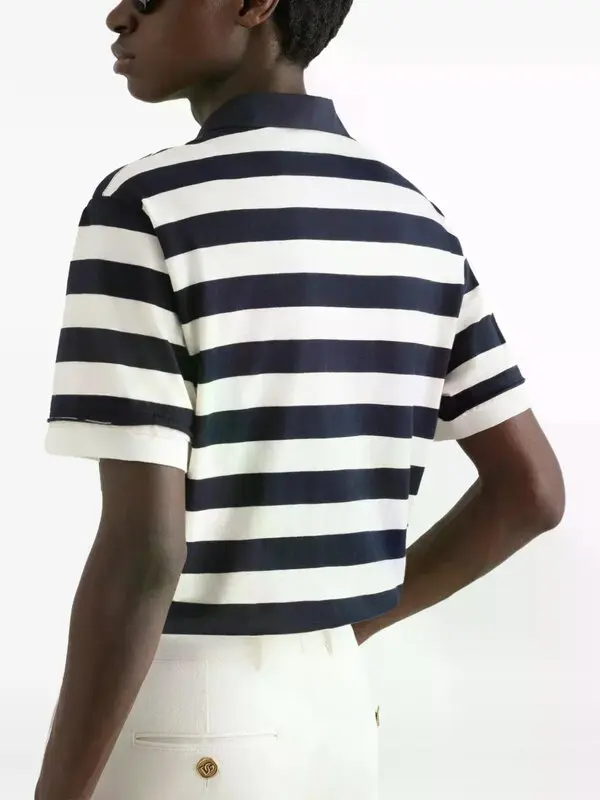 Dolce & Gabbana Striped Jersey Polo Shirt