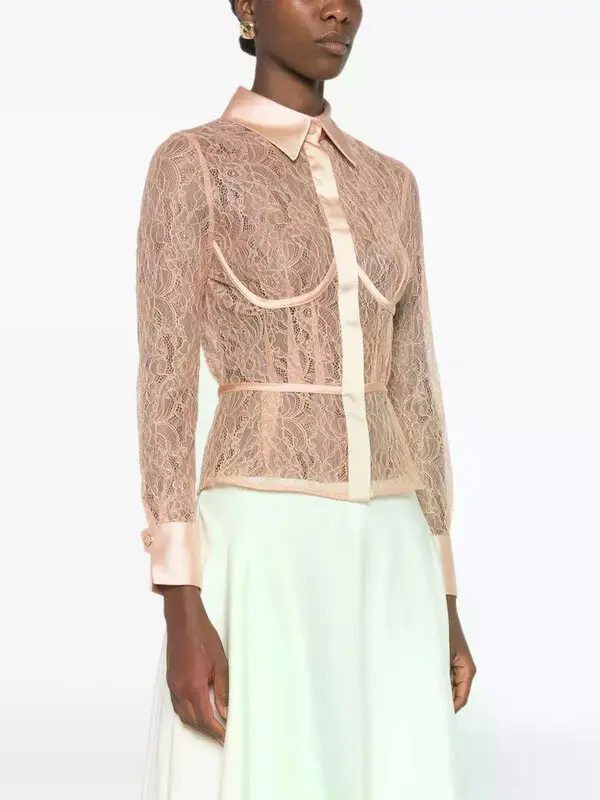 Elisabetta Franchi Lace Panel Shirt