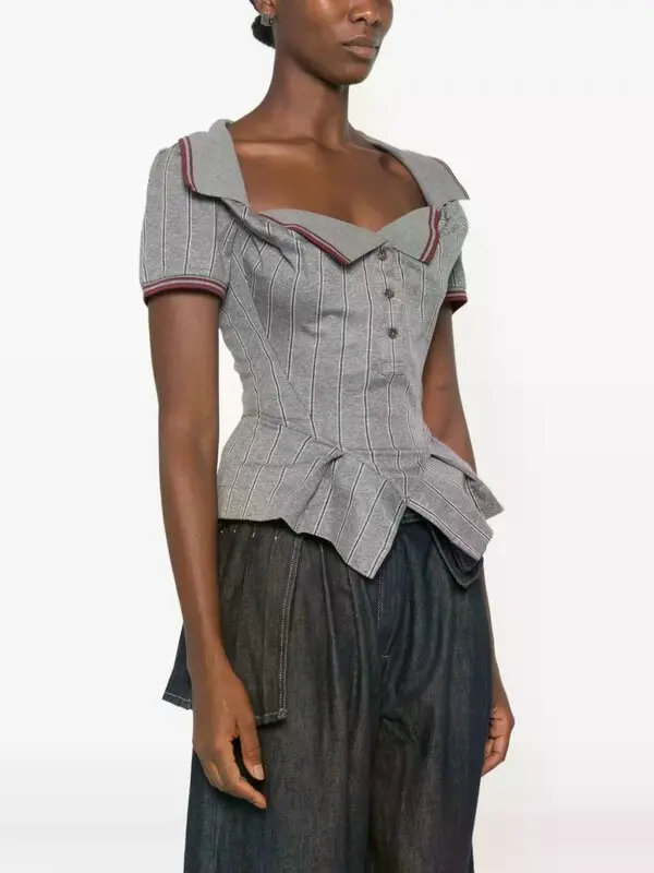 VIVIENNE WESTWOOD Pinstriped Peplum Top