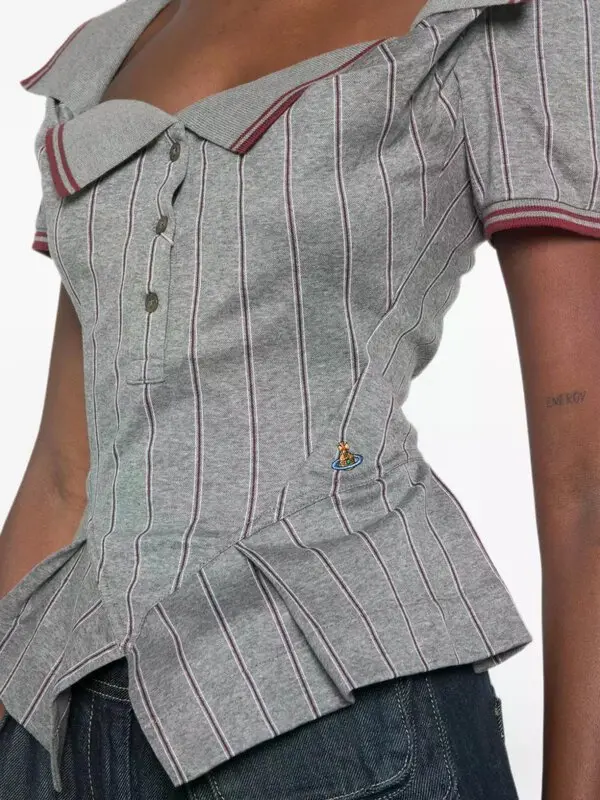 VIVIENNE WESTWOOD Pinstriped Peplum Top
