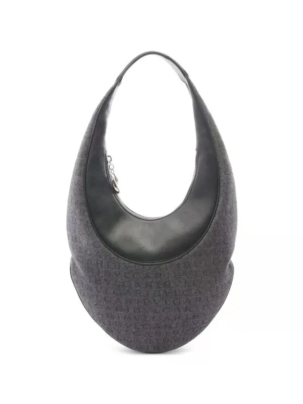 BVLGARI Logomania Canvas Shoulder Bag - Grey