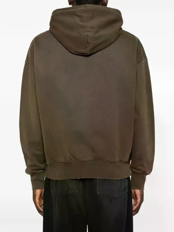 PURPLE BRAND Distressed Logo Cotton Hoodie