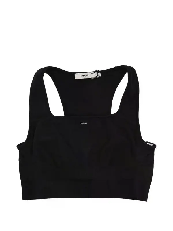 PANGAIA Logo-print Racerback Sports-bra