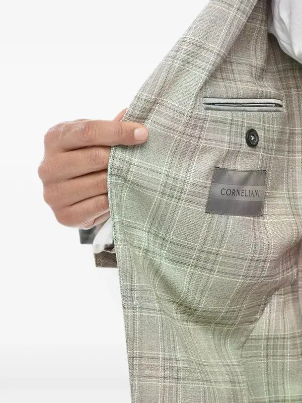 Corneliani District Check Single-breasted Blazer
