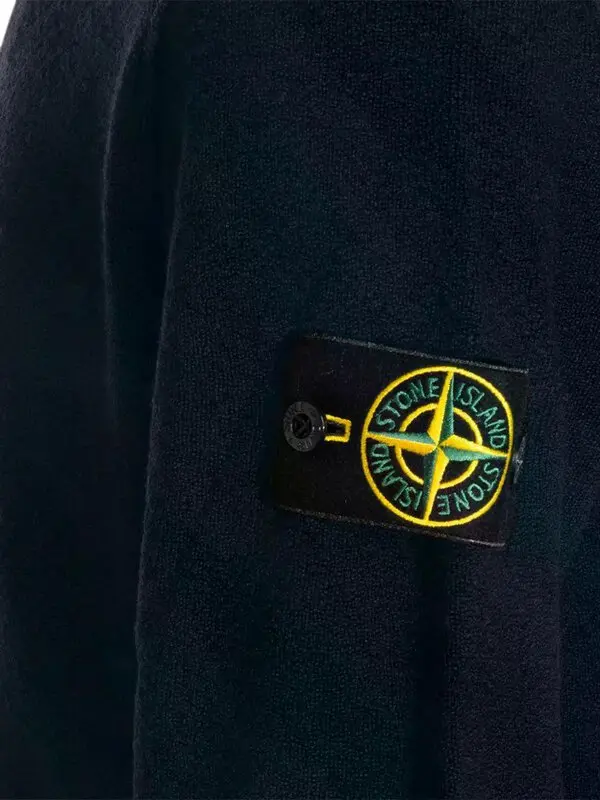Stone Island 5100012 Rws Wool Zip-up Jumper - Blue
