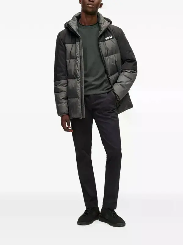 BOSS Logo-print Hooded Down Jacket