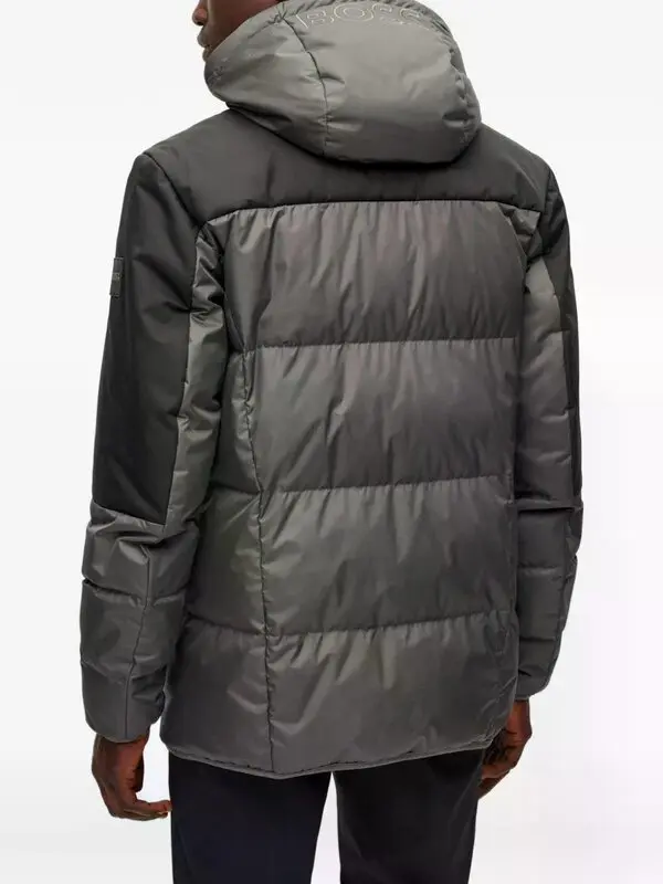 BOSS Logo-print Hooded Down Jacket