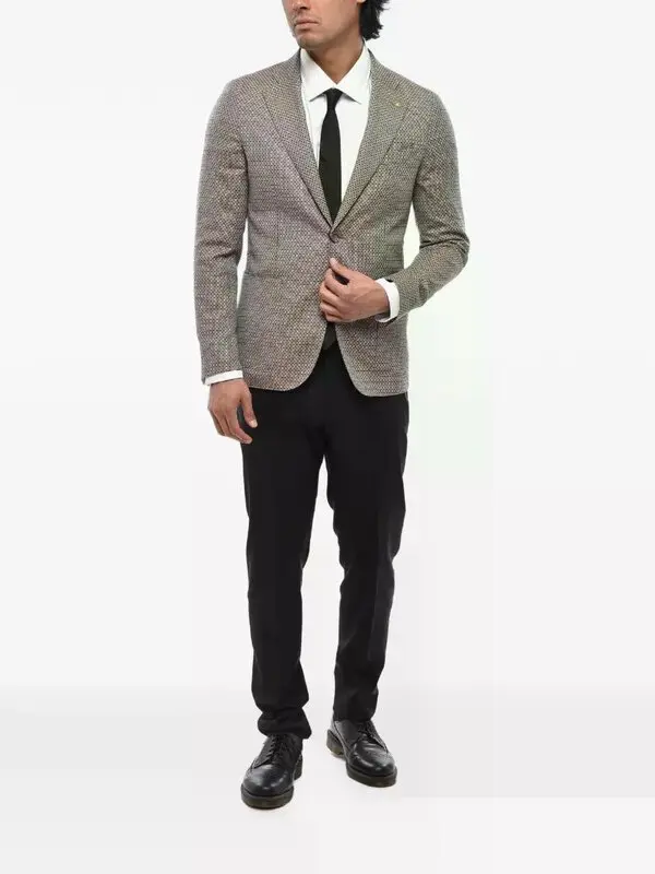 Corneliani Geometric-pattern Wool Blazer