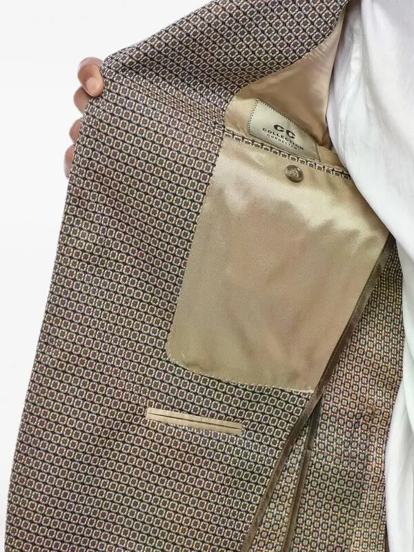 Corneliani Geometric-pattern Wool Blazer