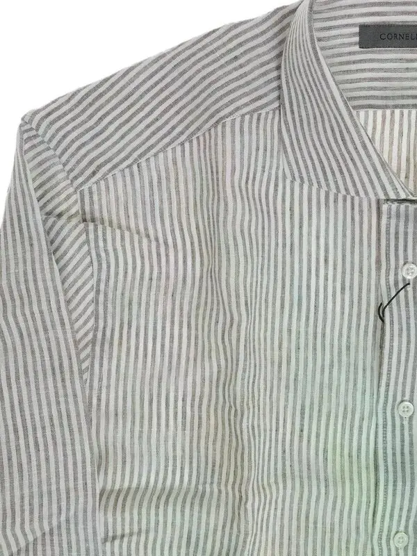 Corneliani Striped French-collar Shirt