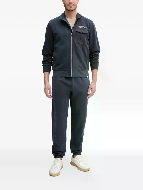AERONAUTICA MILITARE Zip-up Logo-patch Sweater