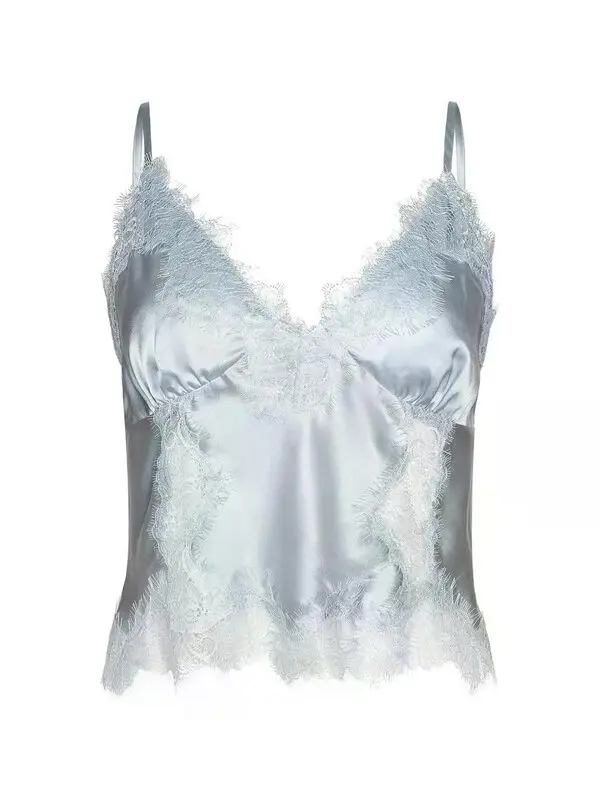 L'Agence Kimber Lace Trimmed Blouse