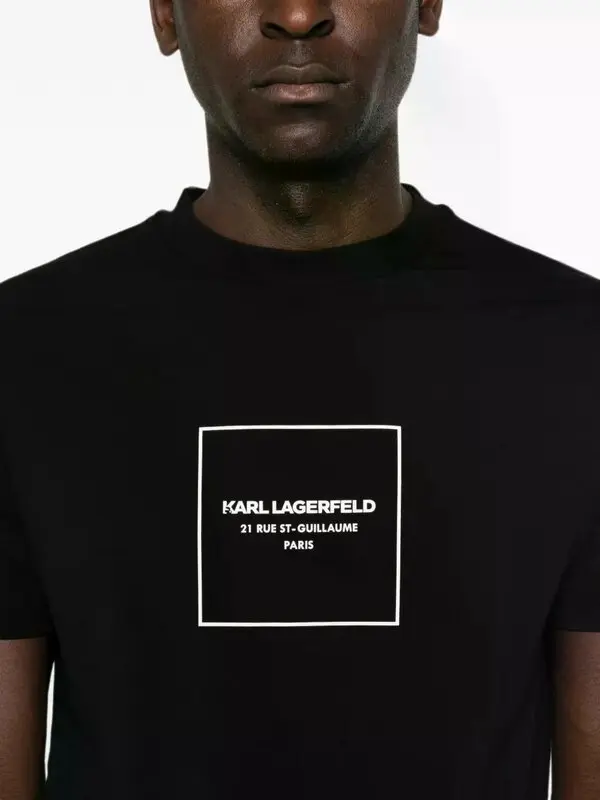 Karl Lagerfeld Logo-print Crew-neck Cotton T-shirt