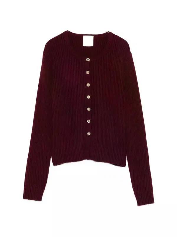 ALLUDE Ribbed-knit Button-up Cardigan