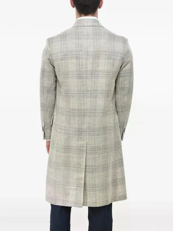 Corneliani Virgin-wool Checked Coat