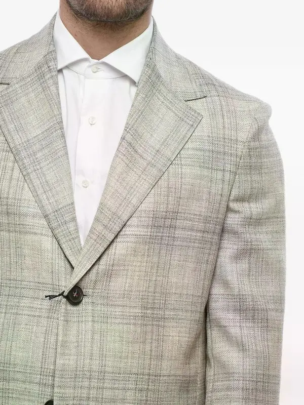 Corneliani Virgin-wool Checked Coat