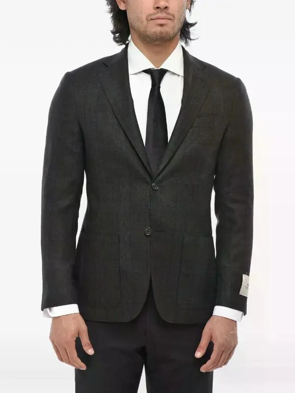 Corneliani Cc Collection Checked Single-breasted Blazer