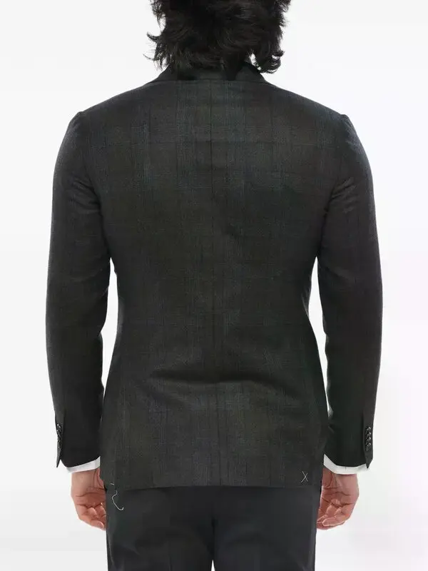 Corneliani Cc Collection Checked Single-breasted Blazer