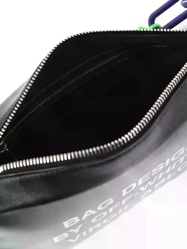 Off-White Logo-print Chain-link Shoulder Bag - Black