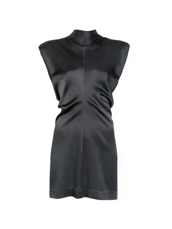 Federica Tosi Ruched Mock Neck Mini Dress