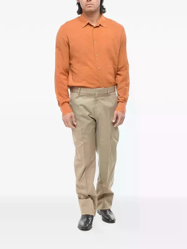 Off-White Embroidered-logo Wool Trousers