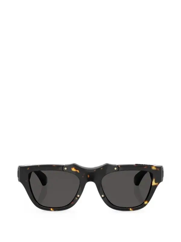 Burberry Tortoiseshell-effect Rectangle-frame Sunglasses