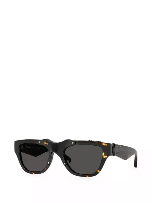 Burberry Tortoiseshell-effect Rectangle-frame Sunglasses