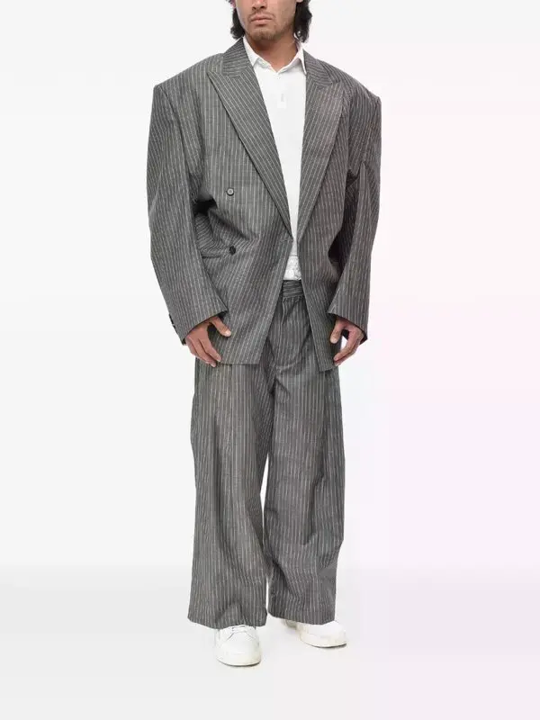 HED MAYNER Pinstriped Double-breasted Jacket