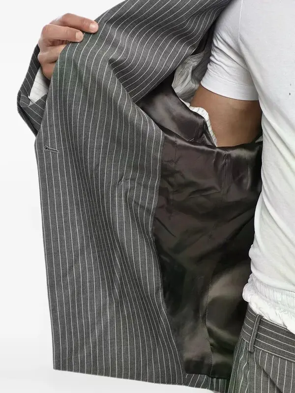 HED MAYNER Pinstriped Double-breasted Jacket