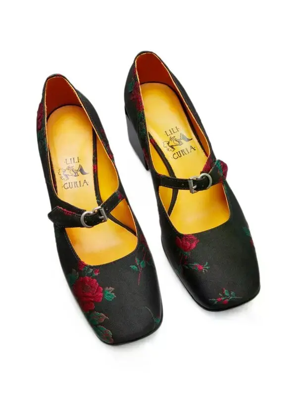 LILI CURIA Floral Jacquard Pumps