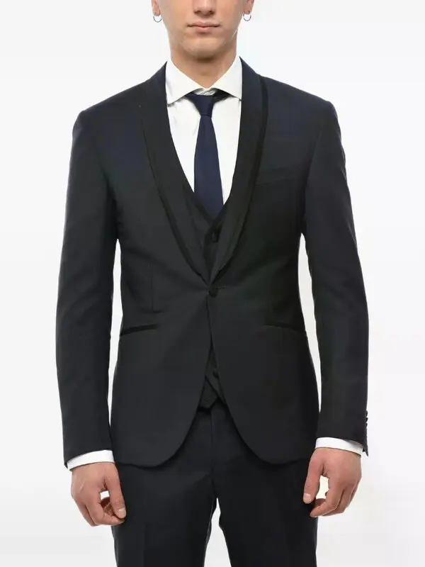 Corneliani Academy Satin-trim Suit - Black