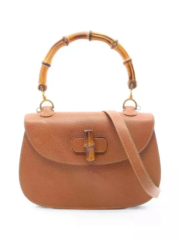 Gucci 2010s Bamboo Leather Tote Bag