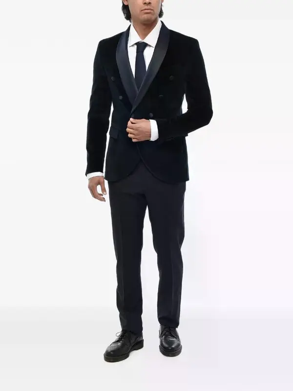 Corneliani Double-breasted Velvet Blazer