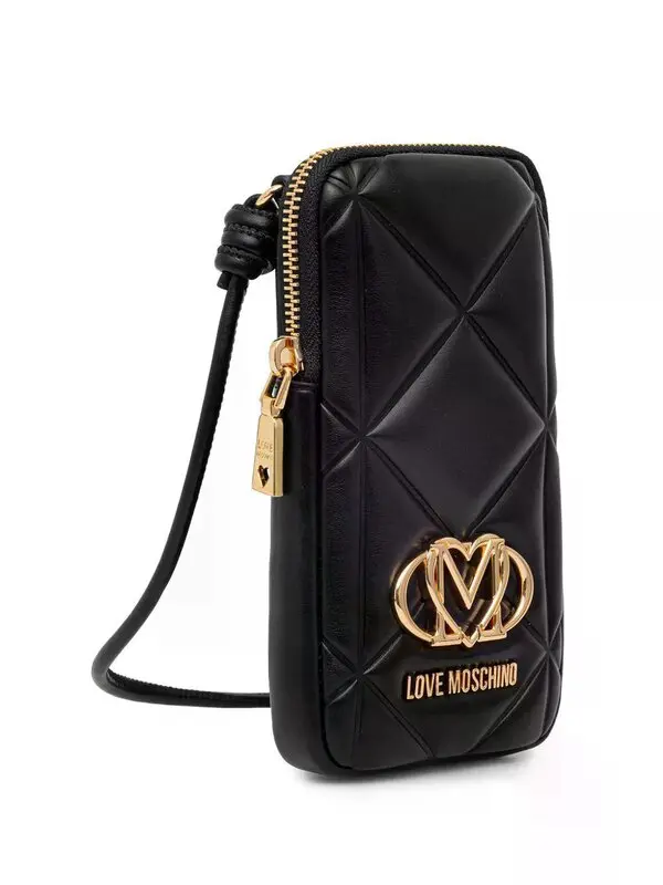 Moschino Quilted Logo-plaque Phone Bag