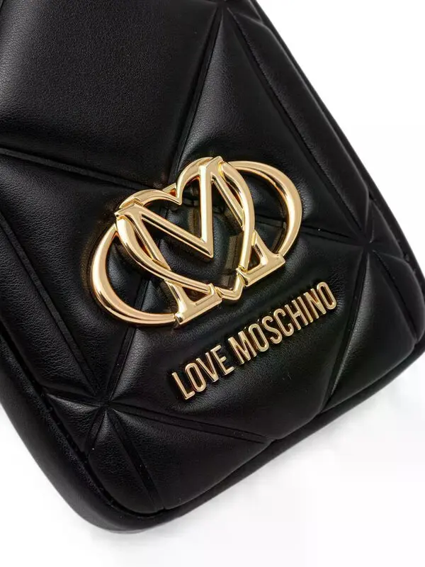 Moschino Quilted Logo-plaque Phone Bag