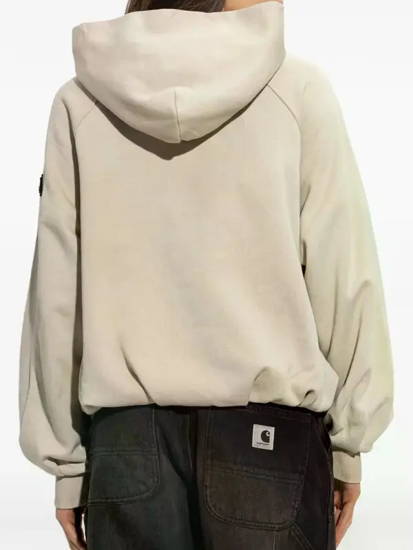 Moose Knuckles Logo Patch Raglan Sleeve Hoodie