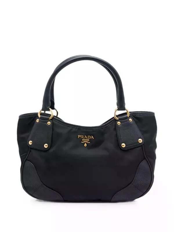 Prada 2000-2013 Vitello Daino Trimmed Tessuto Handbag
