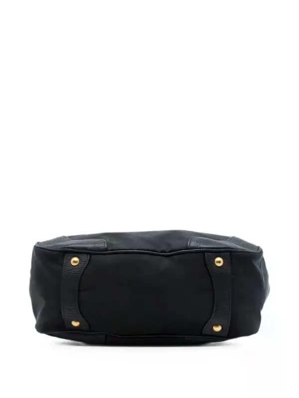 Prada 2000-2013 Vitello Daino Trimmed Tessuto Handbag