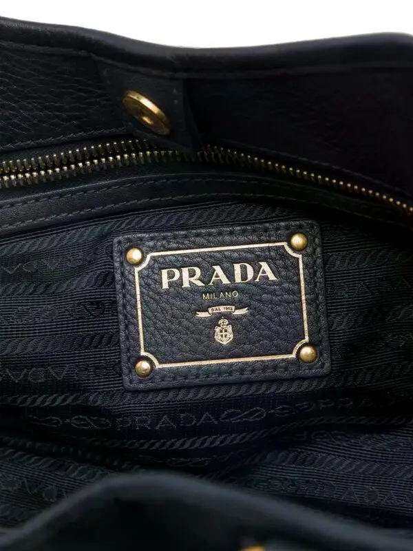 Prada 2000-2013 Vitello Daino Trimmed Tessuto Handbag