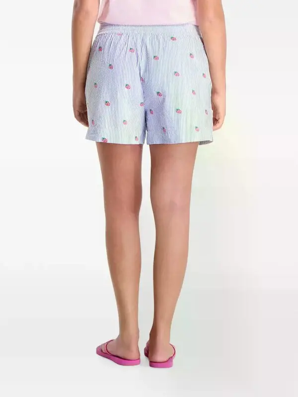MC2 SAINT BARTH Seersucker Strawberry Shorts