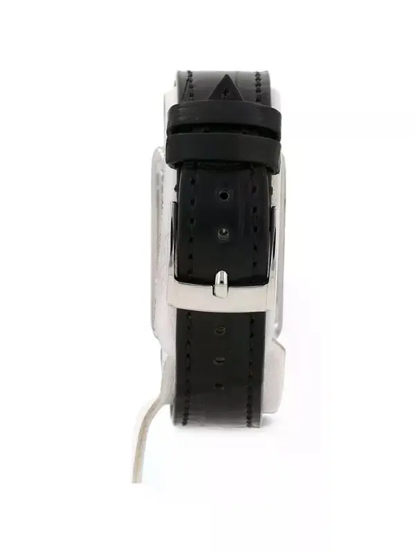 Cartier 1990 Tank Basculante 22mm Watch With Leather Strap